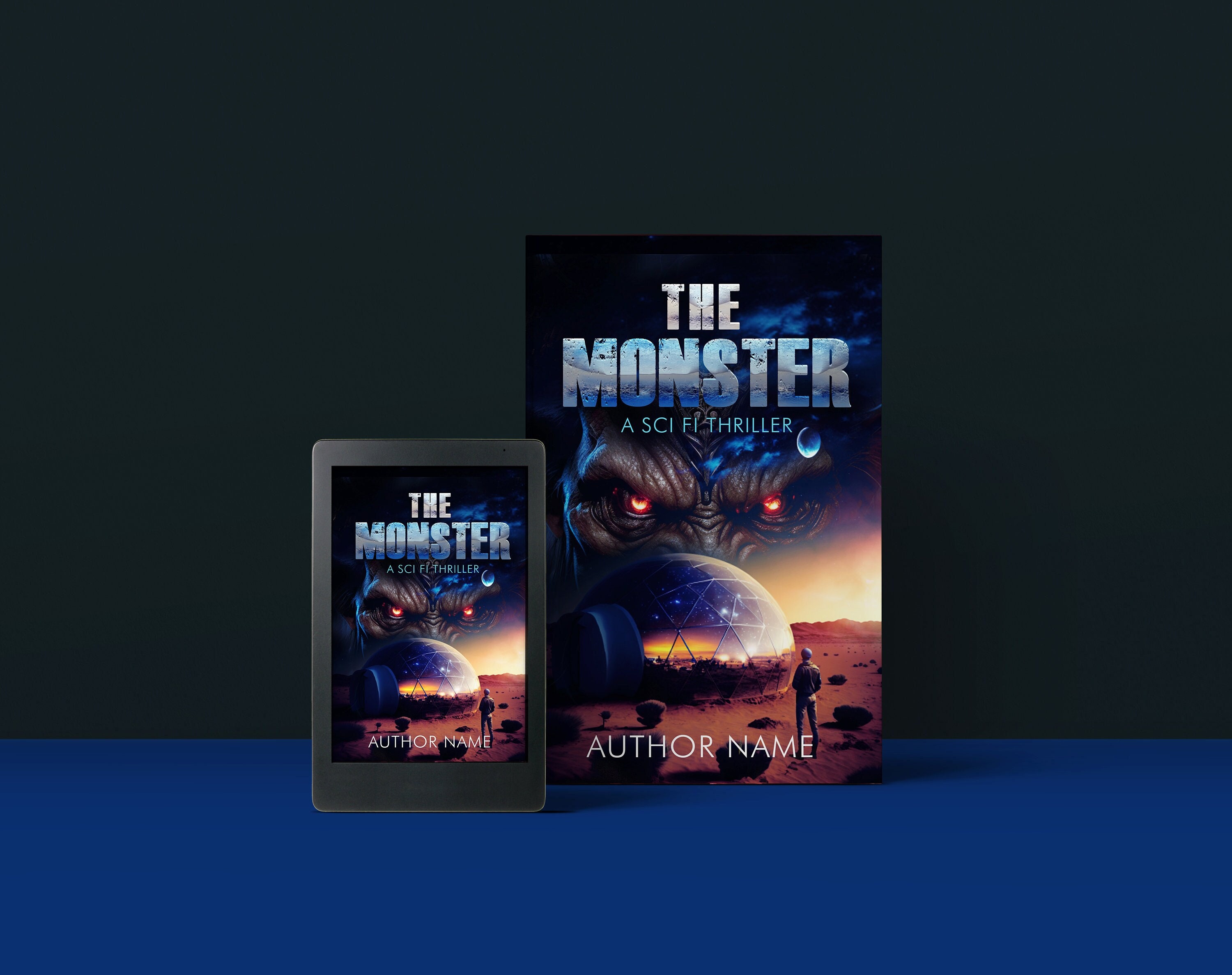 The Monster Pre-made Book Cover for Fantasy | Horror | Thriller | Sci ...
