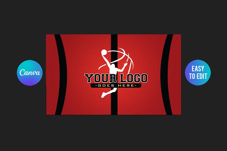 DIY Basketball Coach Canva Business Card Design Template for Basketball ...