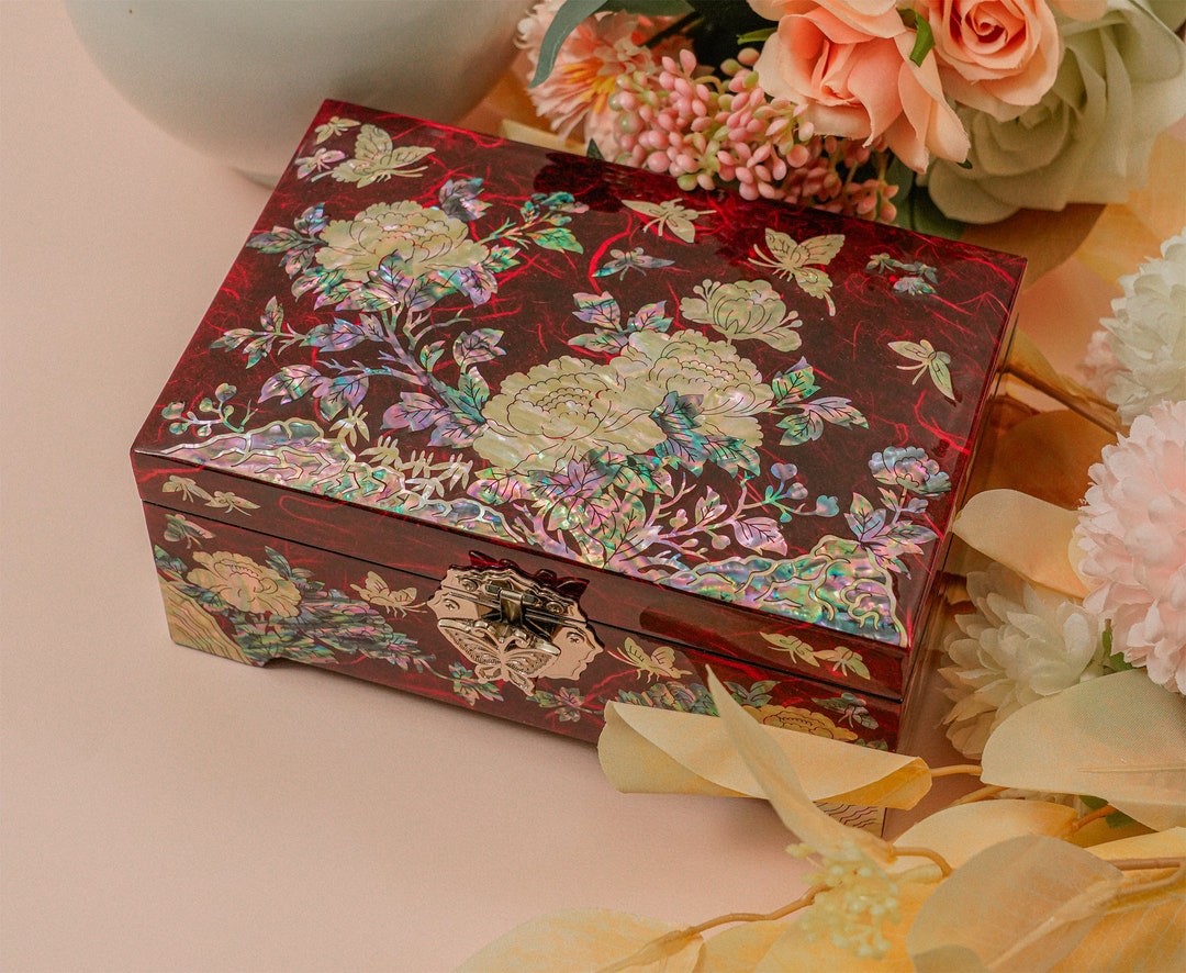FEBRUARY MOUNTAIN Elegant Mother-of-pearl Jewelry Box - Ideal Gift for ...