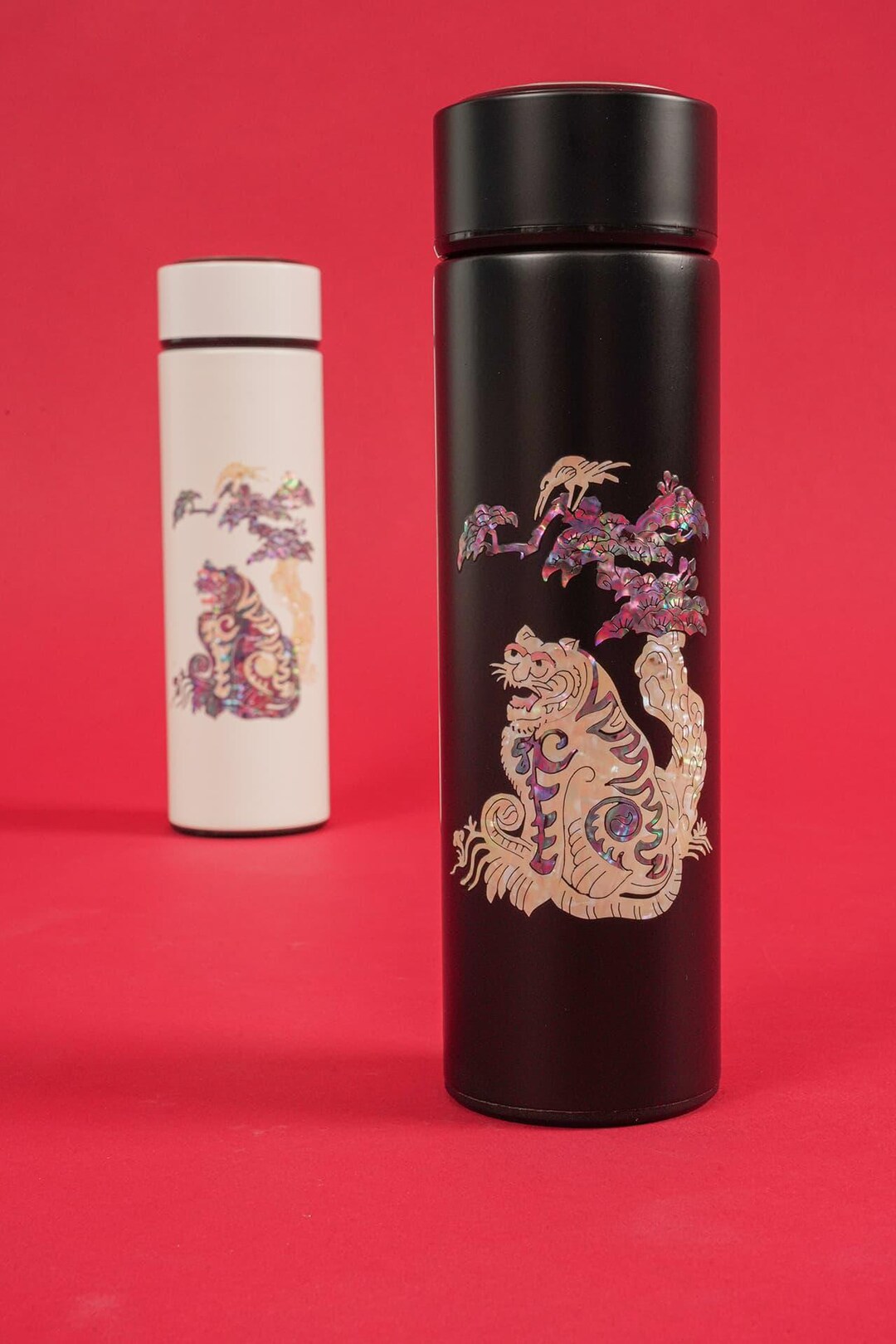 FEBRUARY MOUNTAIN Korean Mother of Pearl Magpie and Tiger Tumbler ...