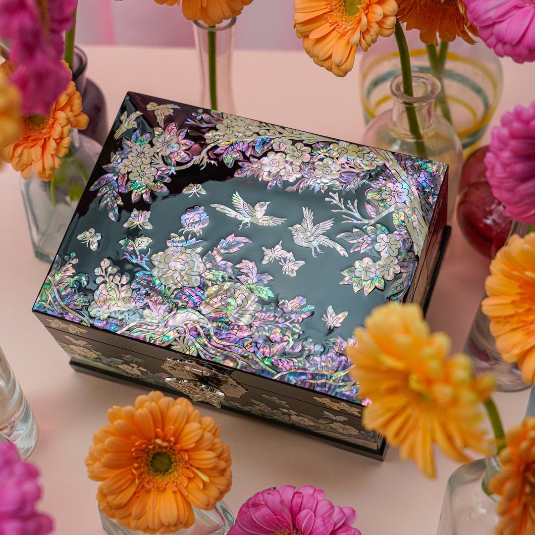 FEBRUARY MOUNTAIN Mother of Pearl Jewelry Box - Gift for Her Unique ...