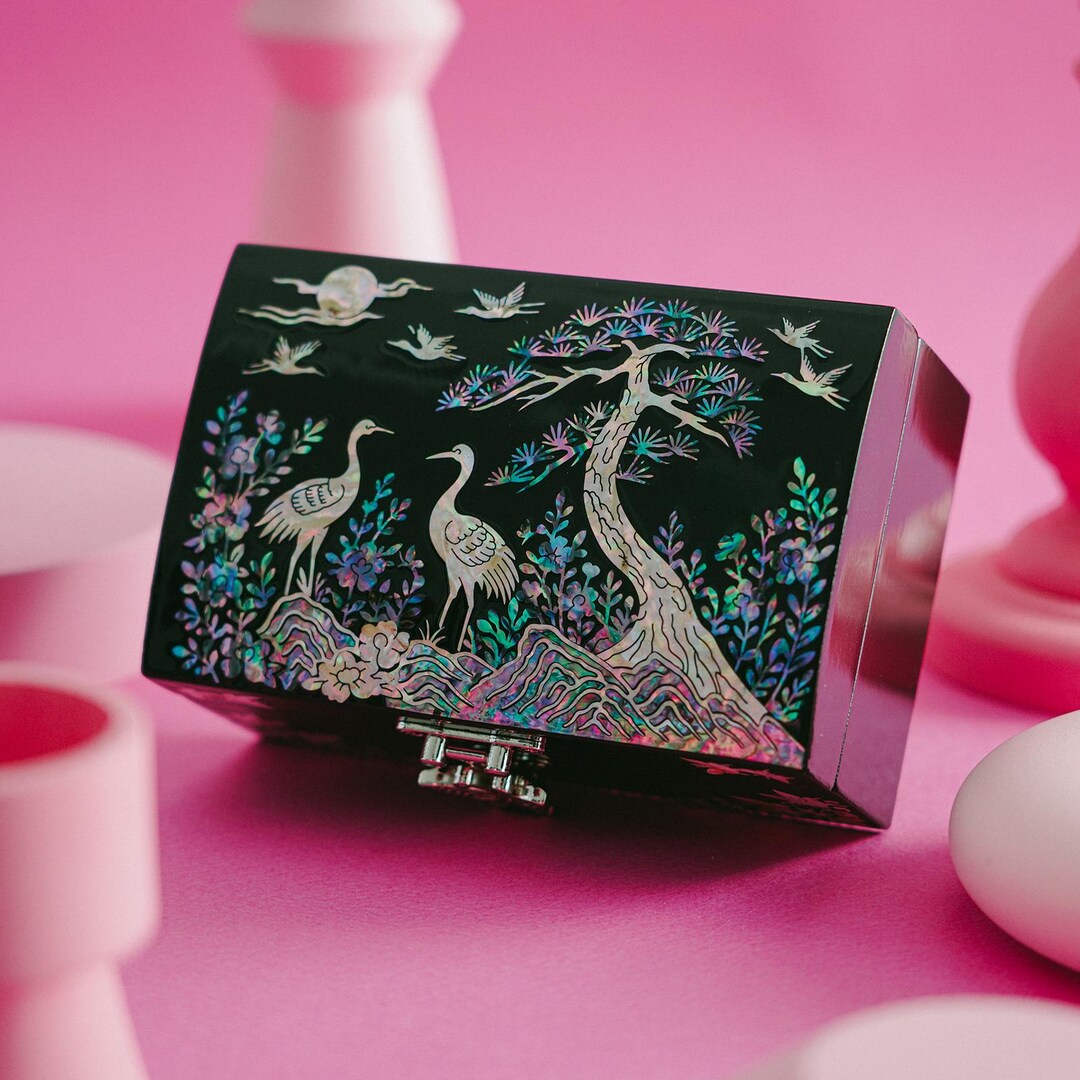 Limited Edition * February Mountain Mother of Pearl Small Wooden ...