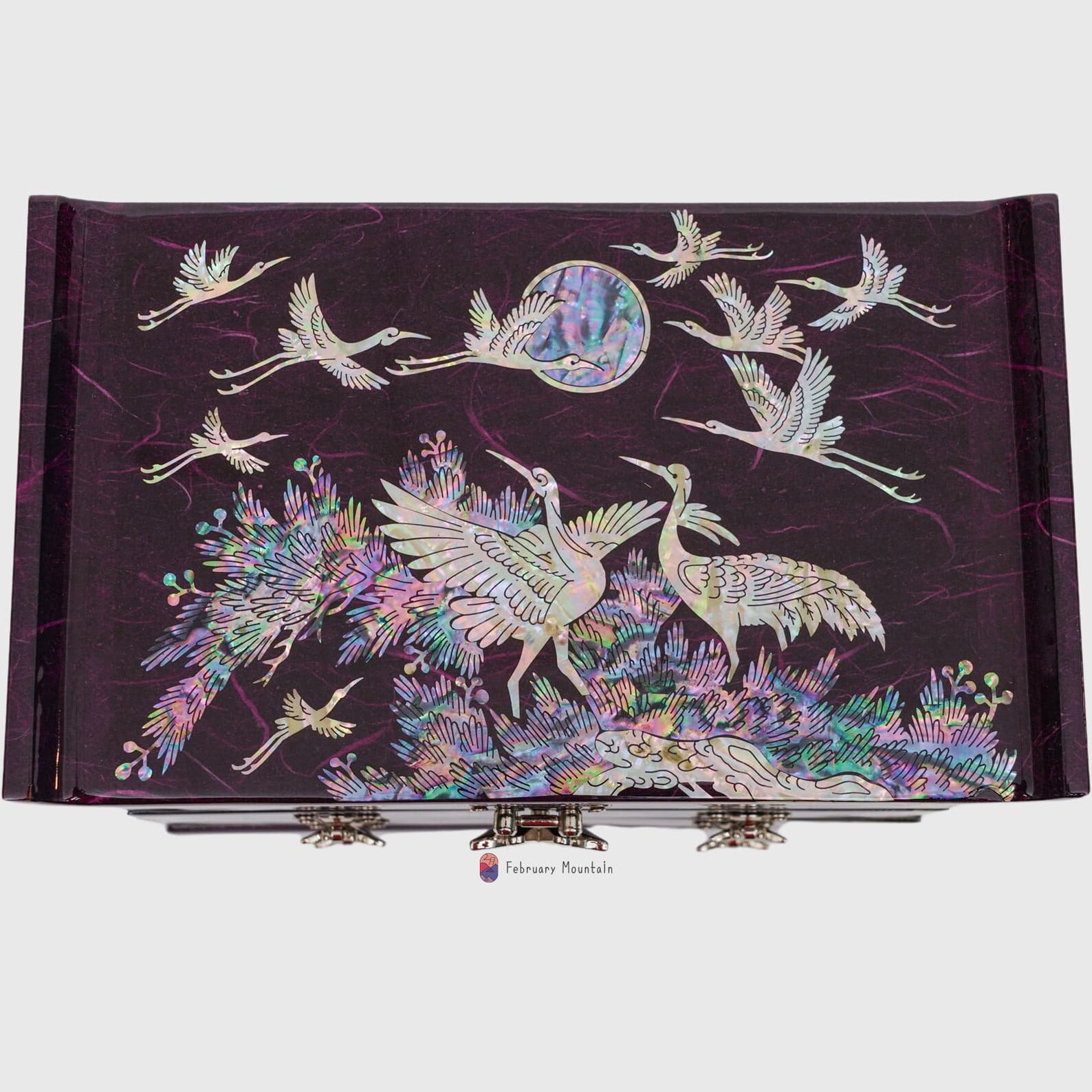 February Mountain Mother of Pearl Jewelry Box Unique Gifts for Women ...