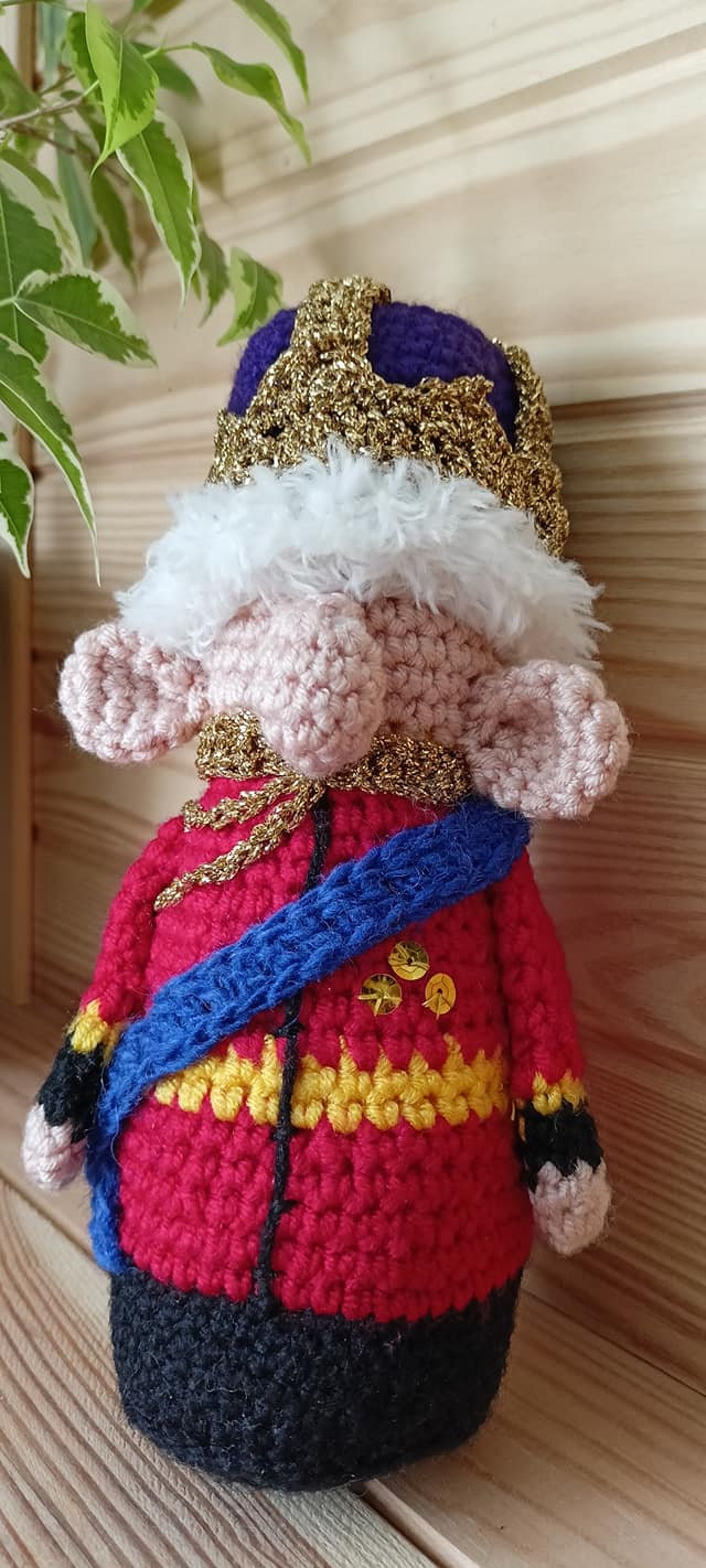 King Charles III Coronation Gnome Crochet Doll, Charles III and Camilla ...
