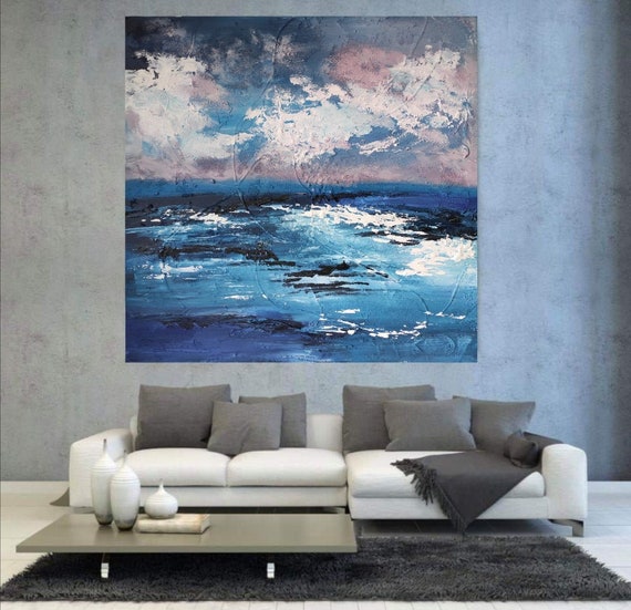 Extra Large Heavily Texture Original Painting on Stretched | Etsy