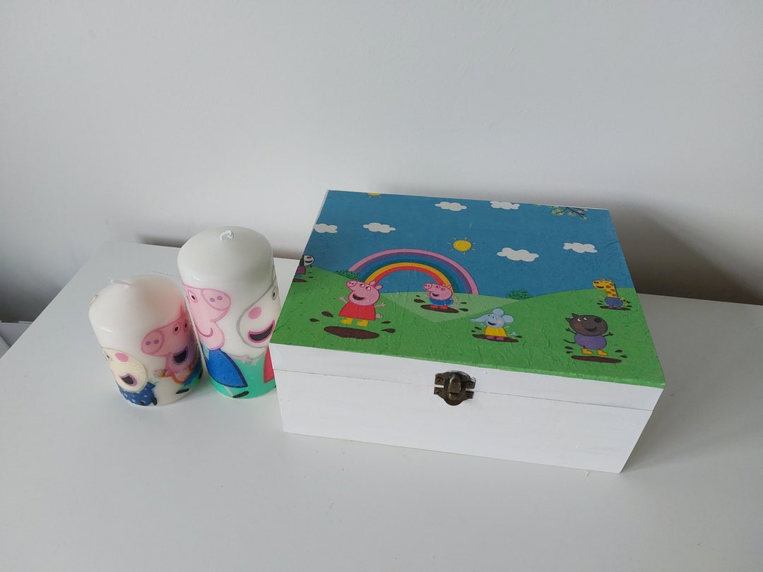 Handmade Gift Set Peppa Pig Candles Large Storage Box With Lid - Etsy