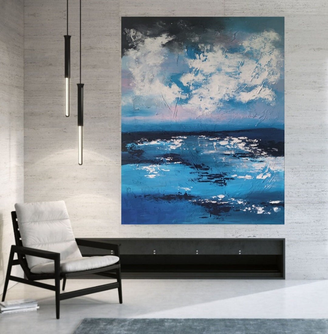 Extra Large Heavily Texture Original Painting on Stretched Canvas ...