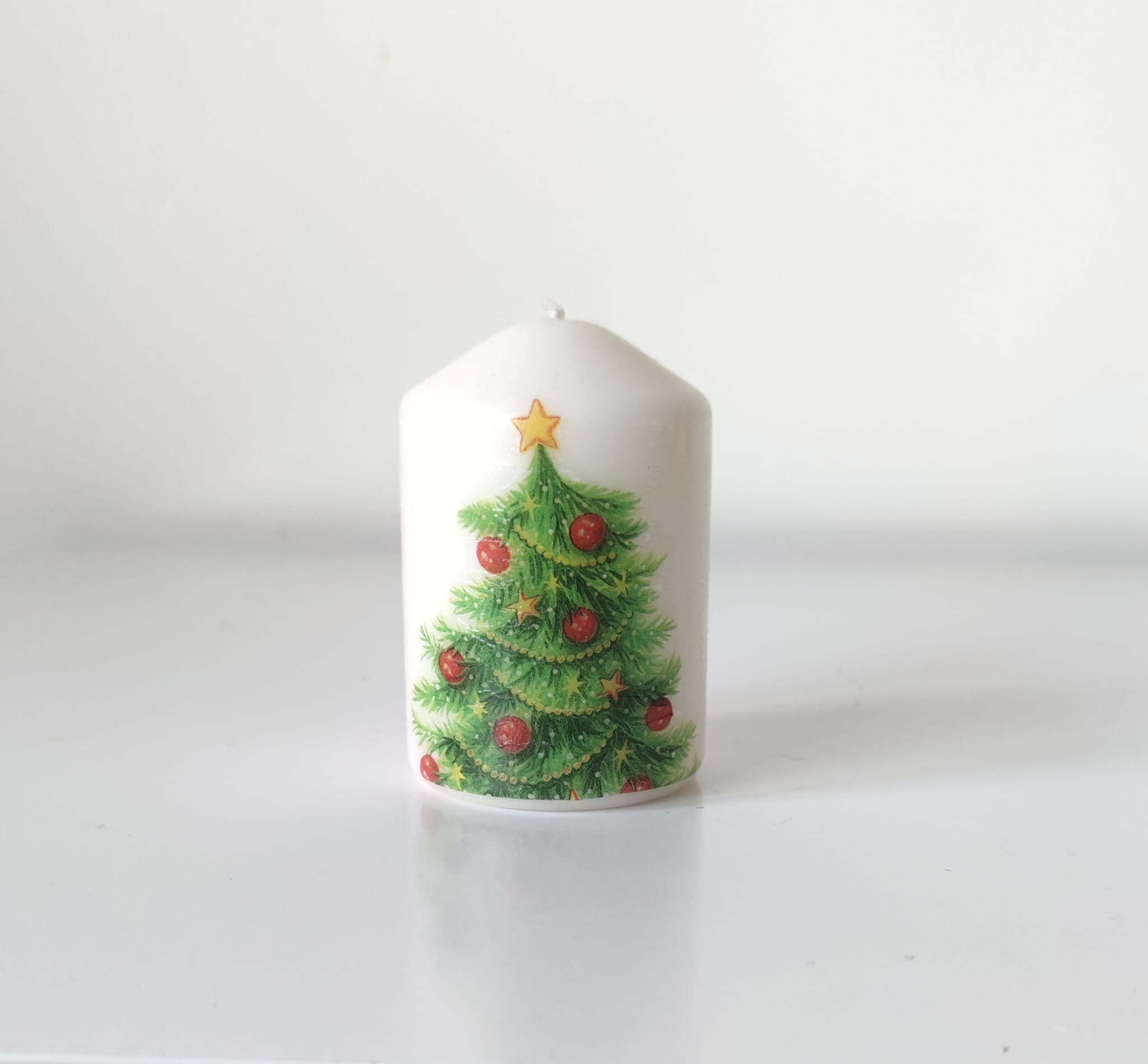 Handmade Christmas Candles Festival Celebration Gift Pillar Wrapped ...