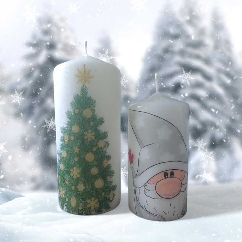 Xmas Pillar Candles Uk - Etsy UK