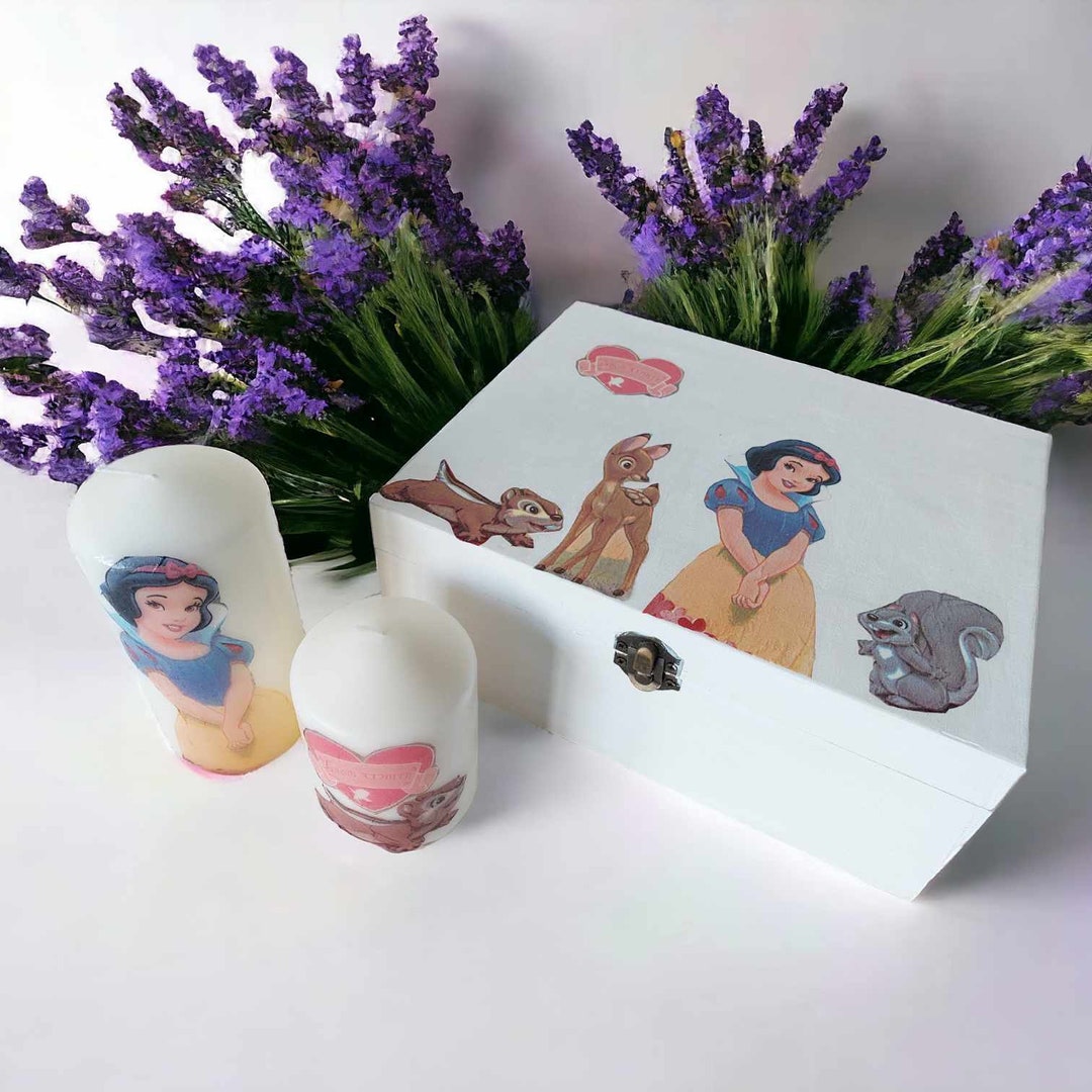 Handmade Gift Set Snow White Disney Candles Large Storage Box With Lid ...