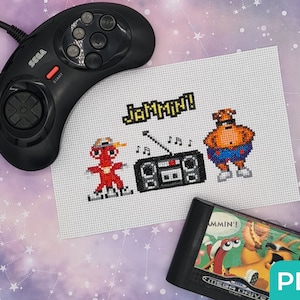 Toejam & Earl Jammin Cross Stitch Pattern PDF, Modern Easy Cross Stitch ...