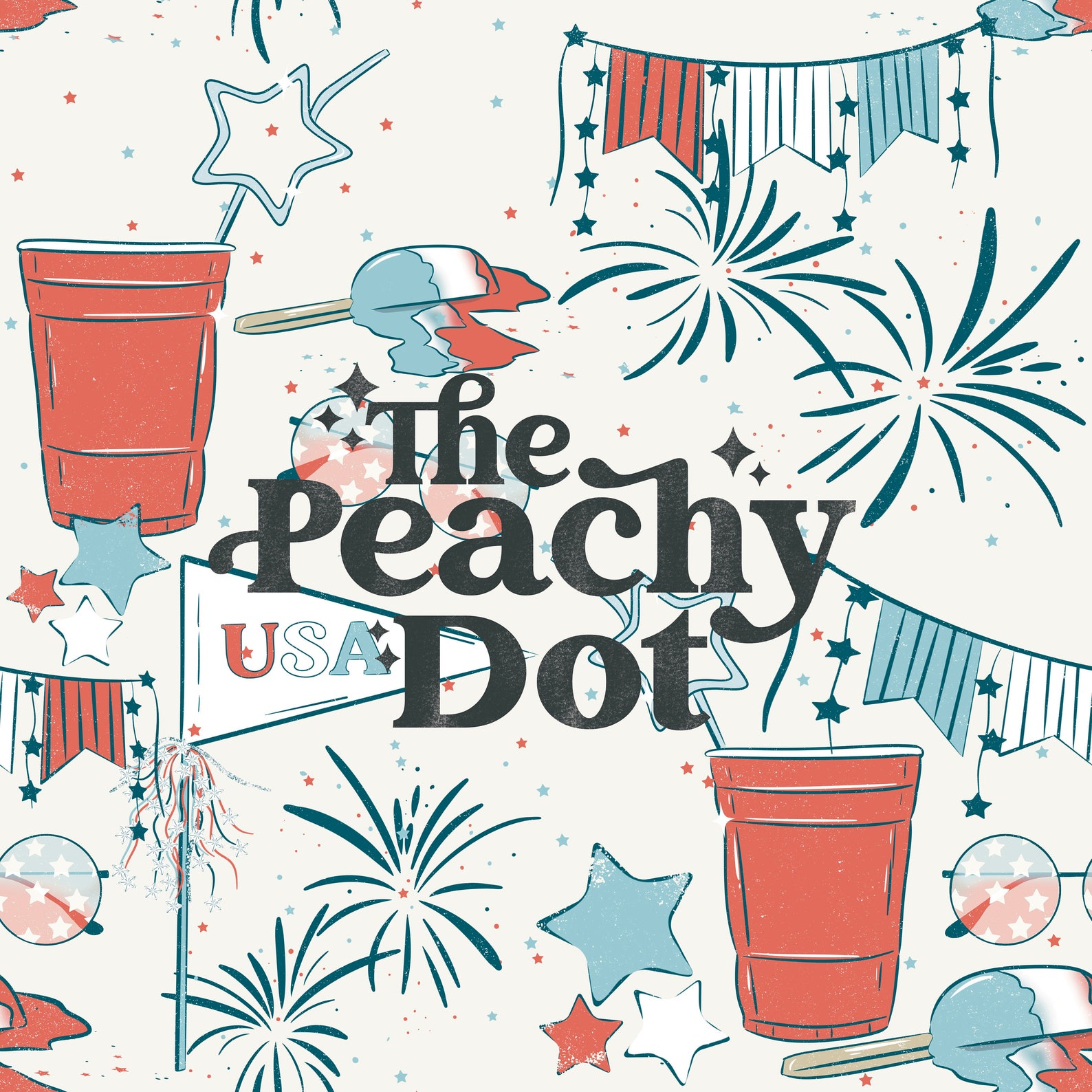 Seamless Fourth of July Pattern, Seamless USA Pattern, Seamless Stars ...