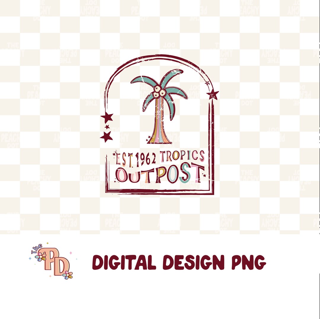 Groovy Summer Png, Png, Palm Tree Png, Retro Summer Png, Png File for ...