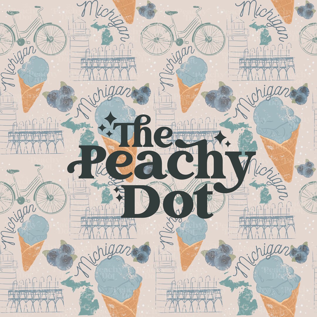 Seamless Michigan Summer Pattern, Lake Michigan Pattern, Surface ...