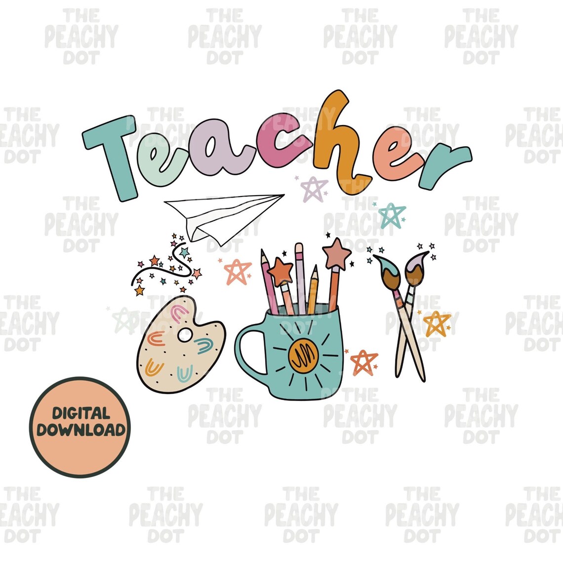 Teacher Png Teacher Doodle Png Back to School Png Teacher - Etsy