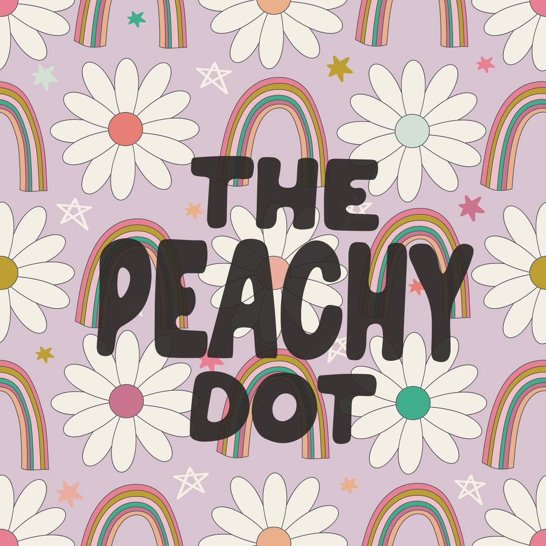 Seamless Daisy Pattern, Seamless Pattern, Seamless Rainbow Design ...