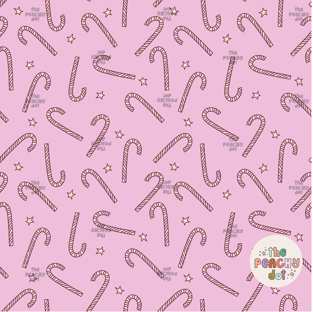 Seamless Purple Candy Cane Pattern, Seamless Colorful Christmas Pattern ...