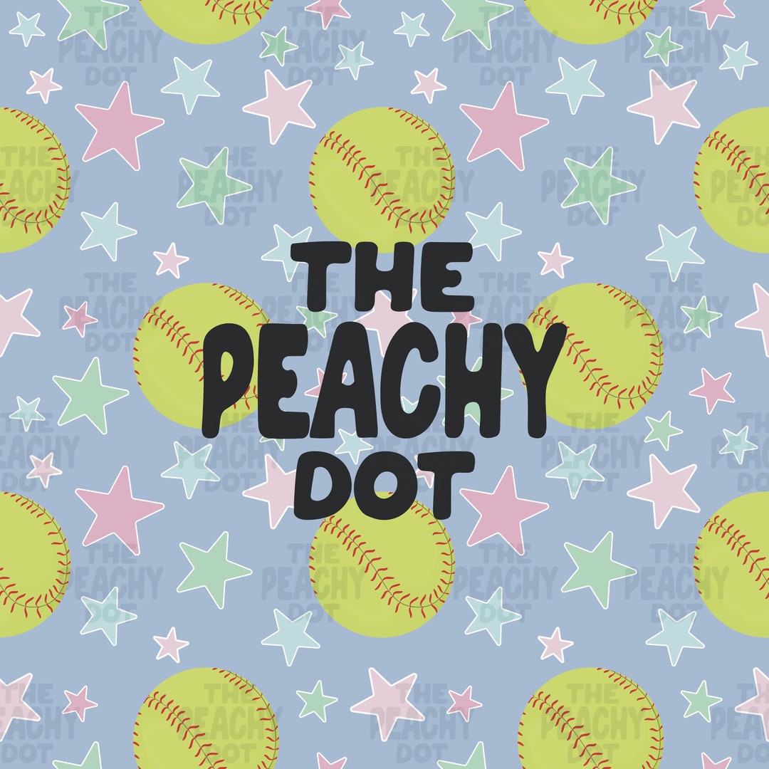 Seamless Softball Pattern, Softball Pattern for Fabric, Surface Pattern ...