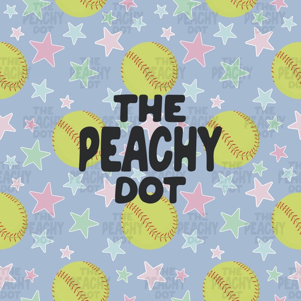 Softball Seamless Pattern Png - Etsy