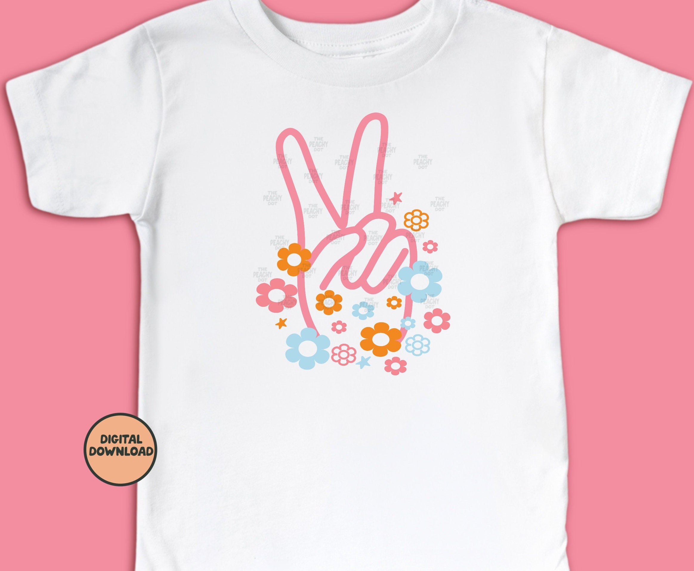 Peace Sign Svg Png Groovy Retro Svg Png Retro Flower Png - Etsy UK