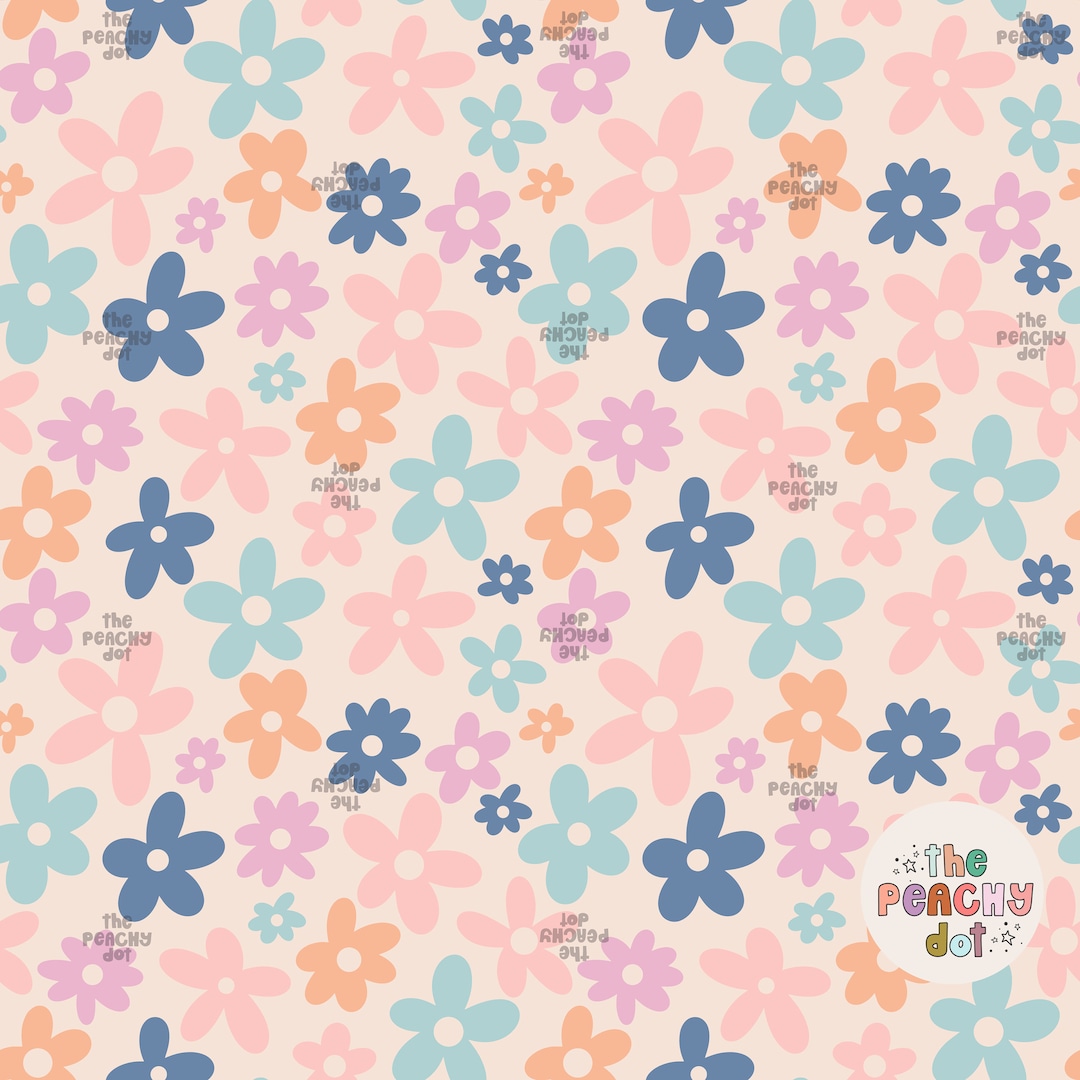 Seamless Daisy Pattern, Seamless Spring Pattern, Seamless Retro Daisy ...