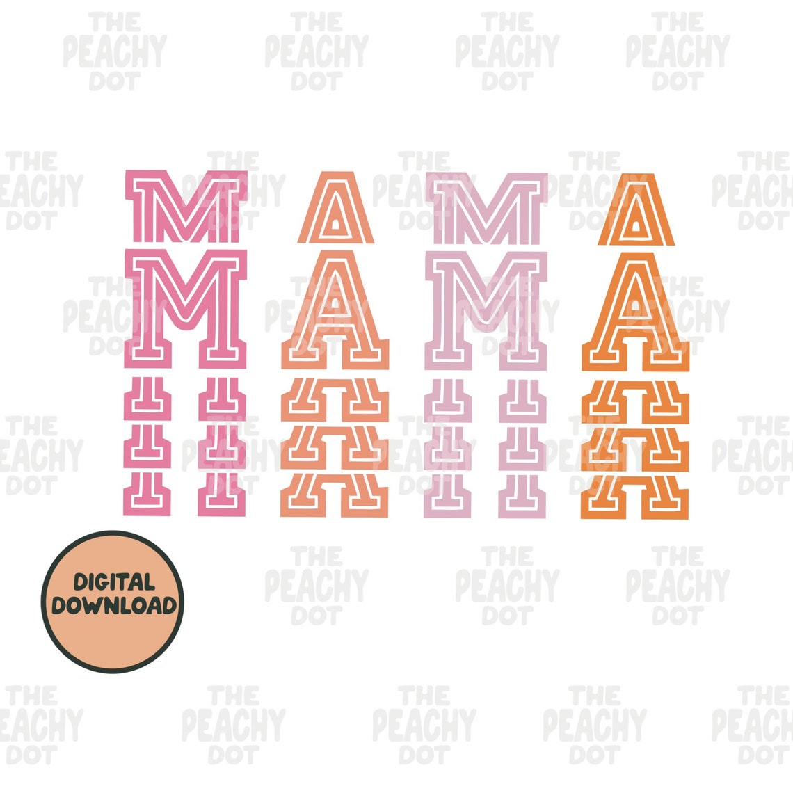 Mama Stacked Svg Png Mothers Day Png SVG Mama Png College | Etsy