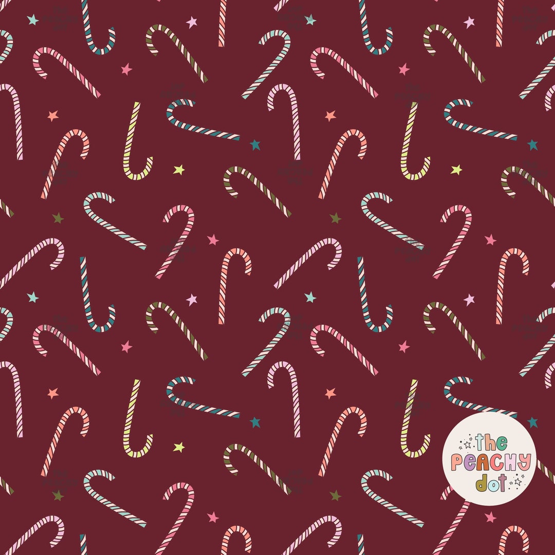 Seamless Colorful Candy Cane Pattern, Seamless Colorful Christmas ...