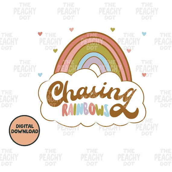 Chasing Rainbows Png Rainbow Png Digital Download | Etsy