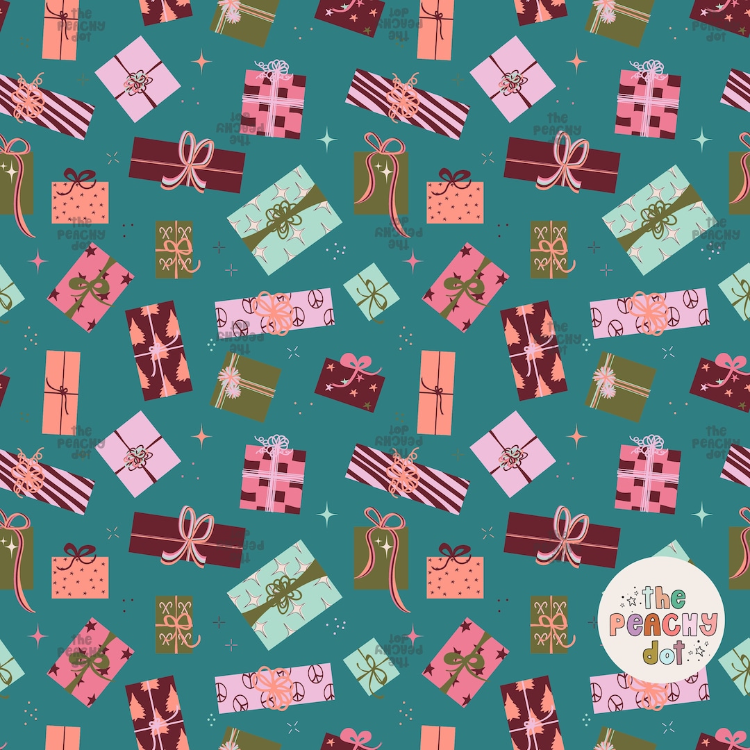 Seamless Christmas Present Pattern, Seamless Colorful Christmas Present ...