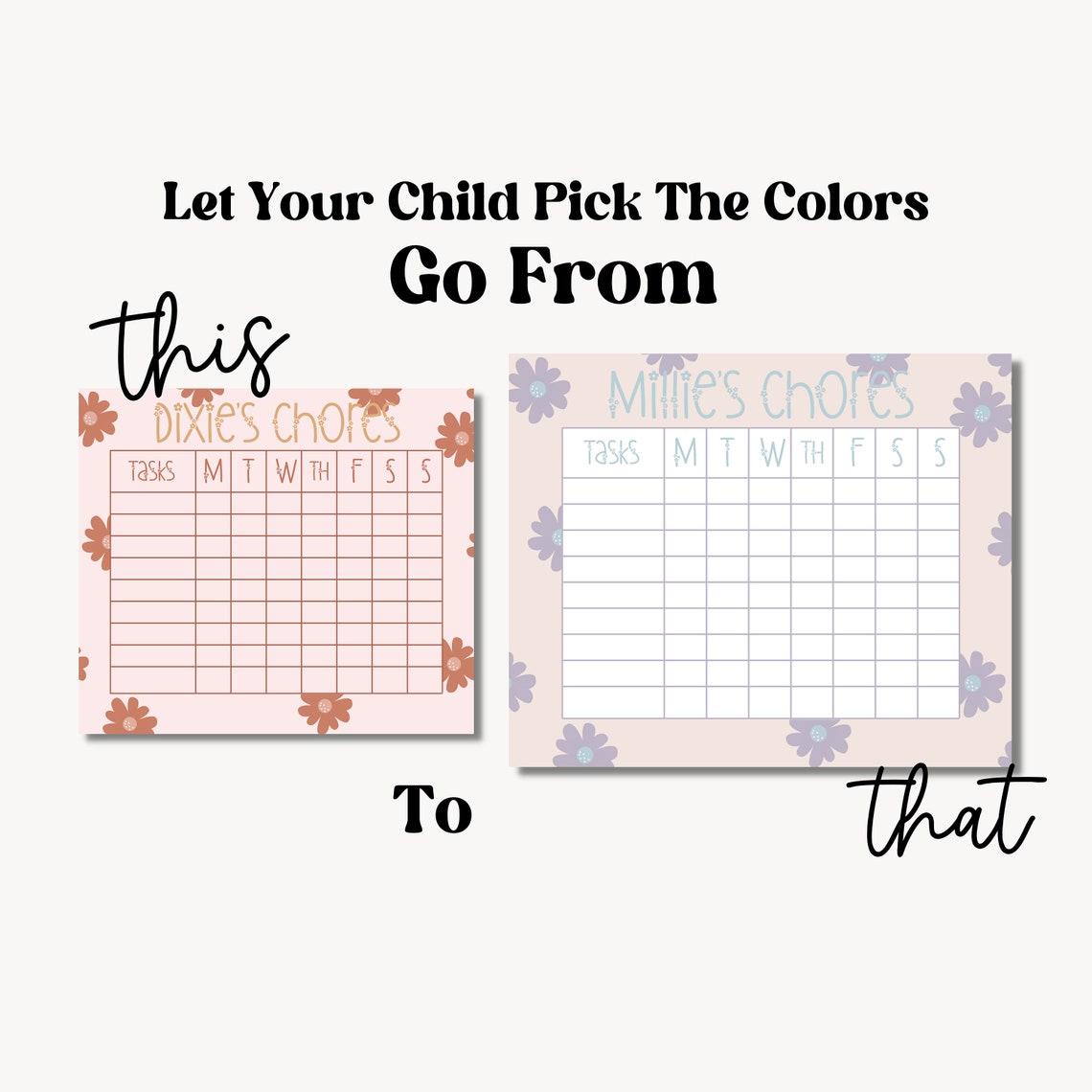 Canva Template Chore Chart for Kids Kids Chores Kids Chore | Etsy