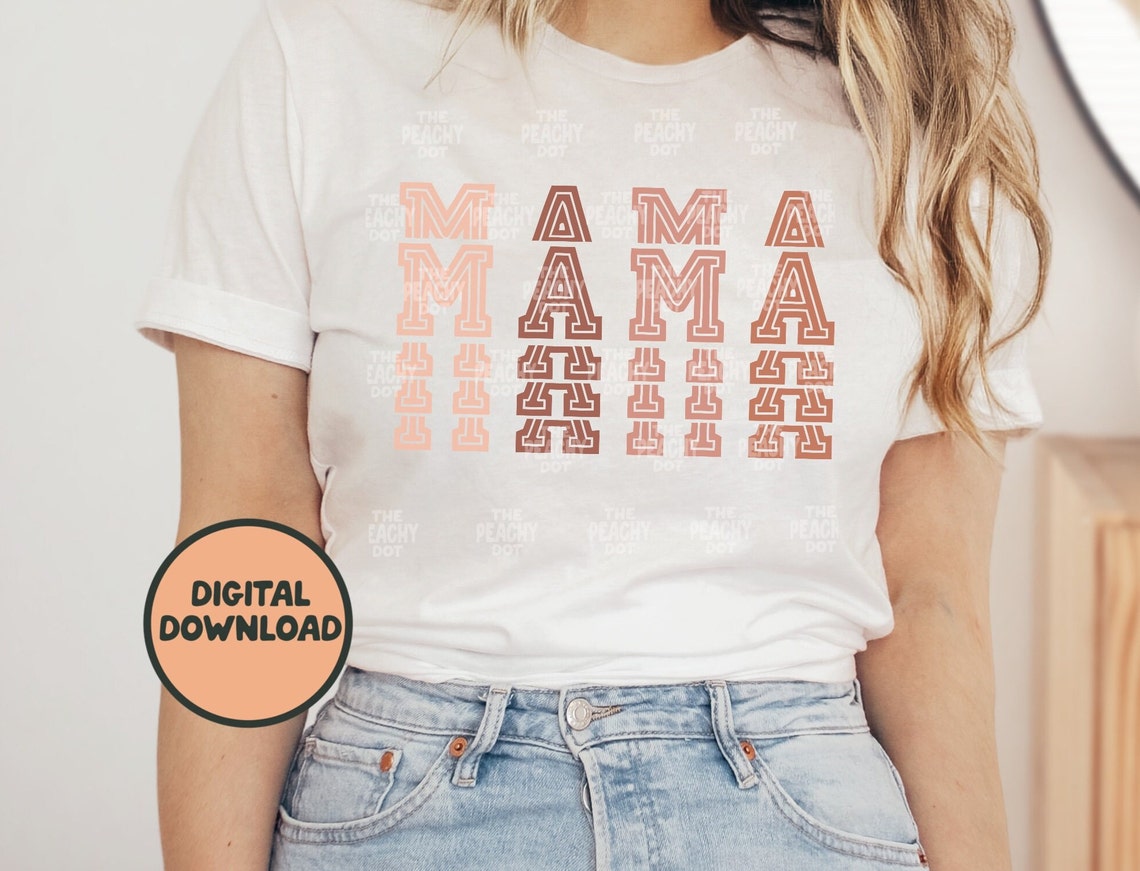 Mama Stacked Svg Png Mothers Day Png SVG Mama Png College - Etsy