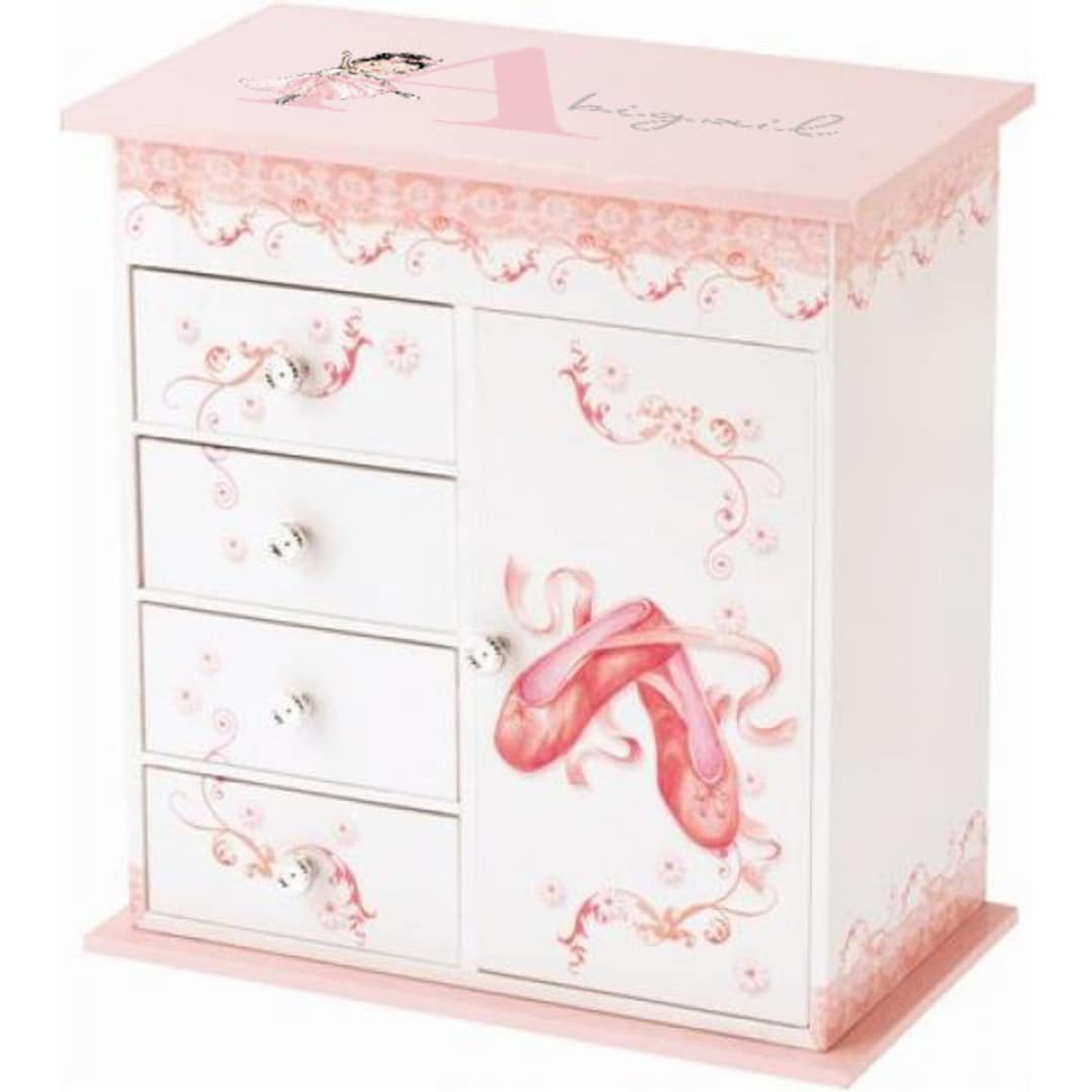 Luxury Large Personalised Ballerina Music Box, Musical Jewellery Box ...