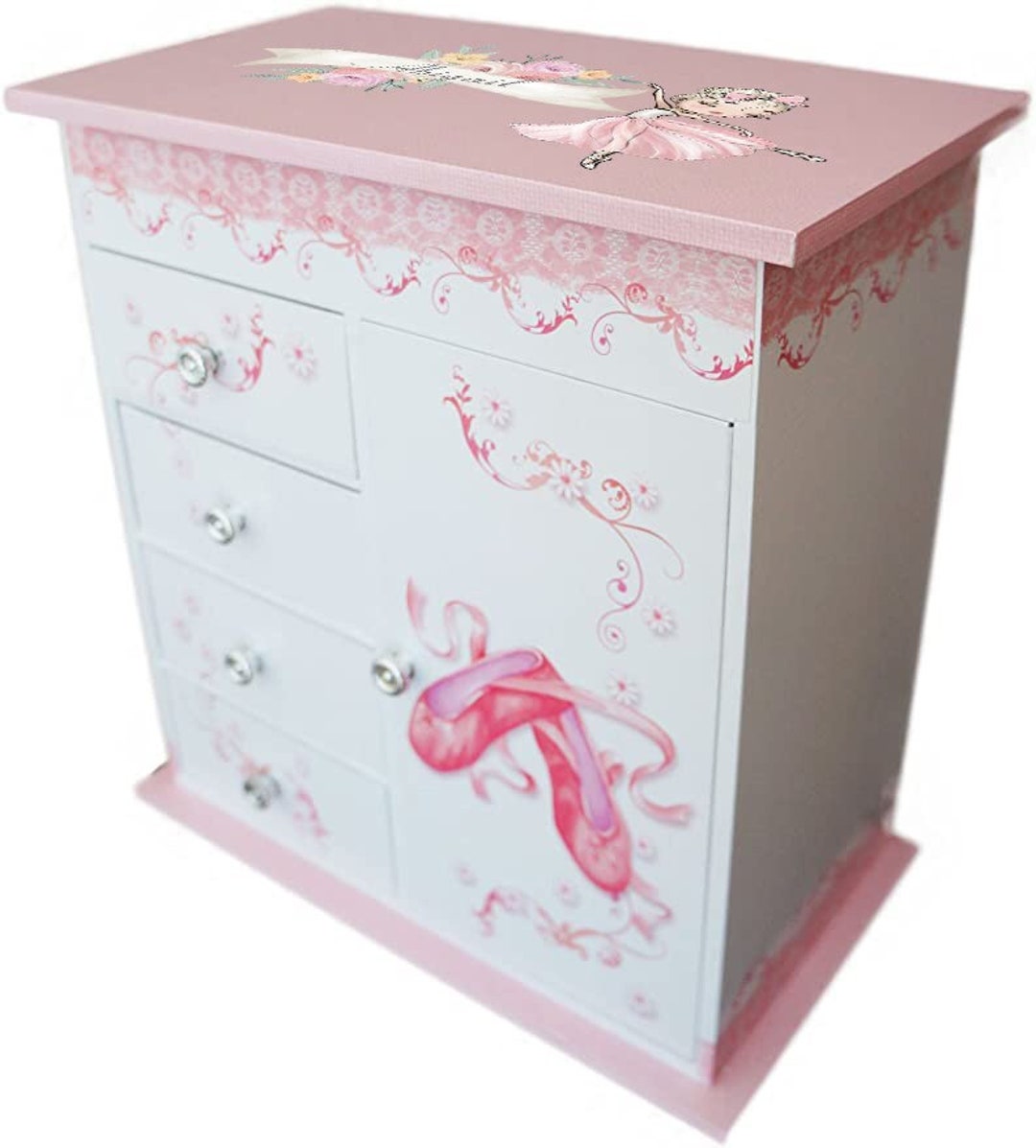 Luxury Large Personalised Ballerina Music Box, Musical Jewellery Box ...