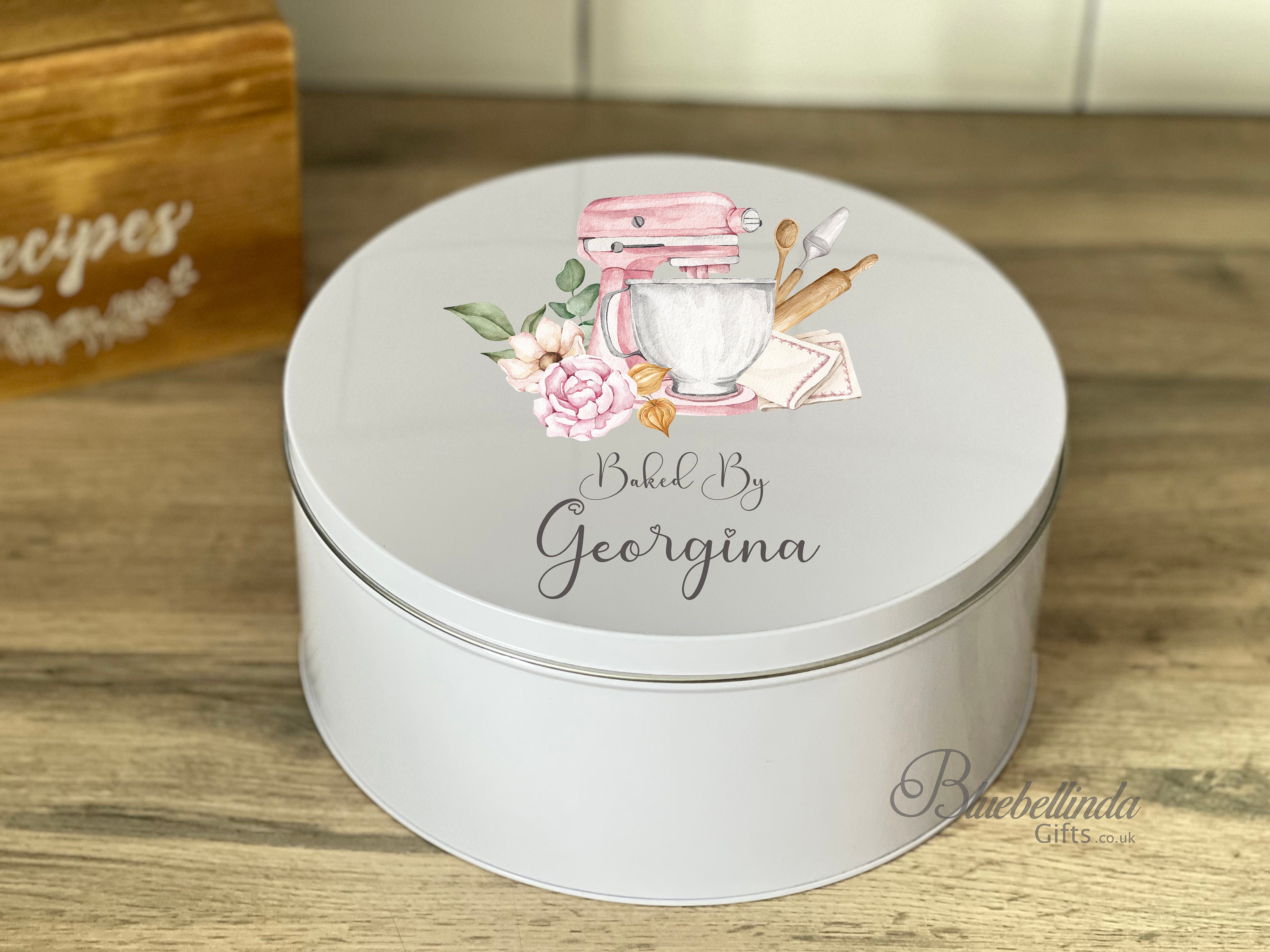 Baked by Personalised CAKE TIN, Personalised Baking Tin, Baking Gift ...