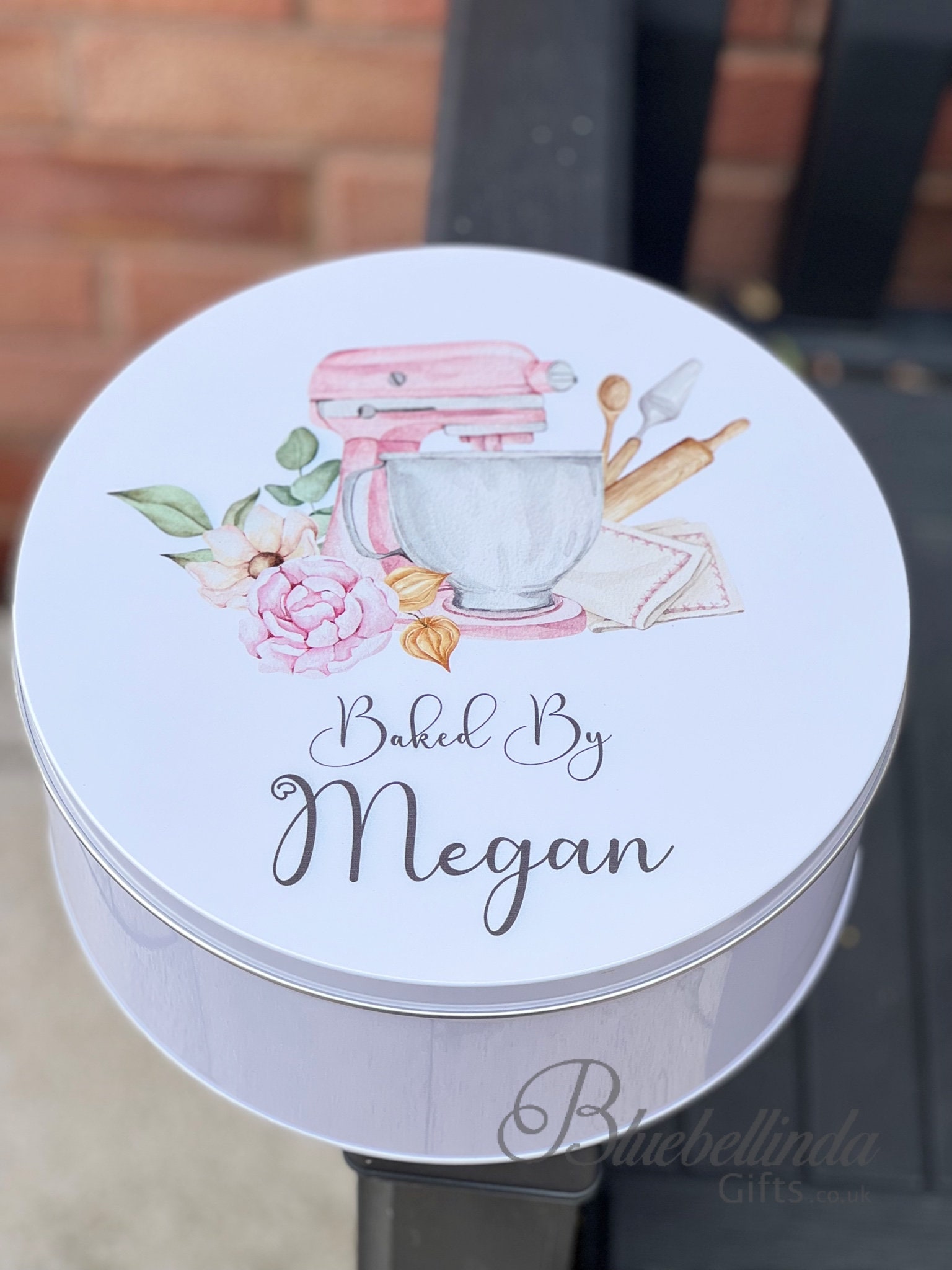 Baked by Personalised CAKE TIN Personalised Baking Tin - Etsy UK