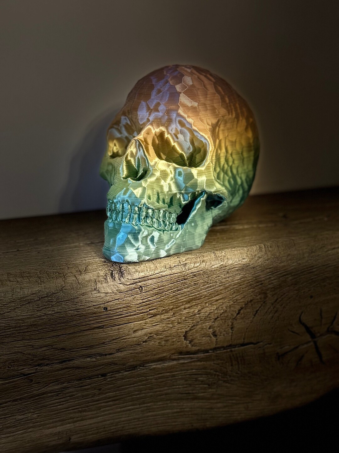 3D Printed Chisel Skull Skull Art Decor Human Skull - Etsy