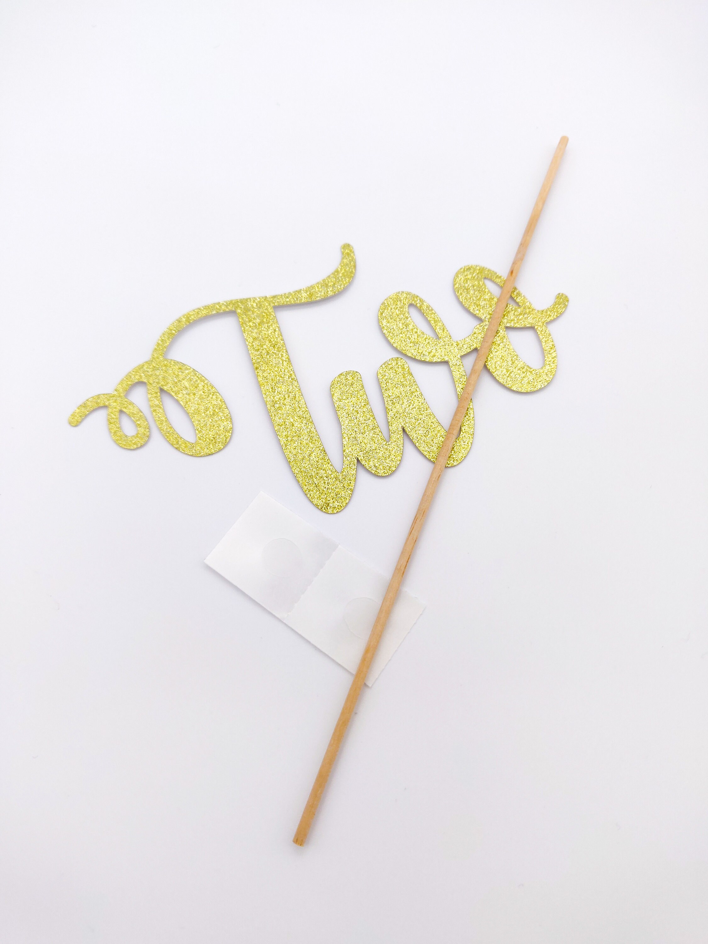 Number two Cake Topper Non-shed Glitter or | Etsy