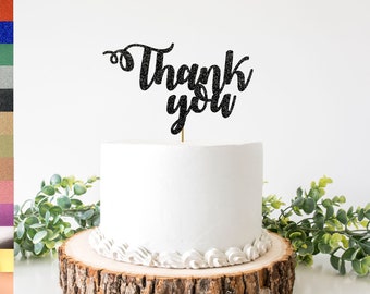 Thank You Cake Topper - Etsy