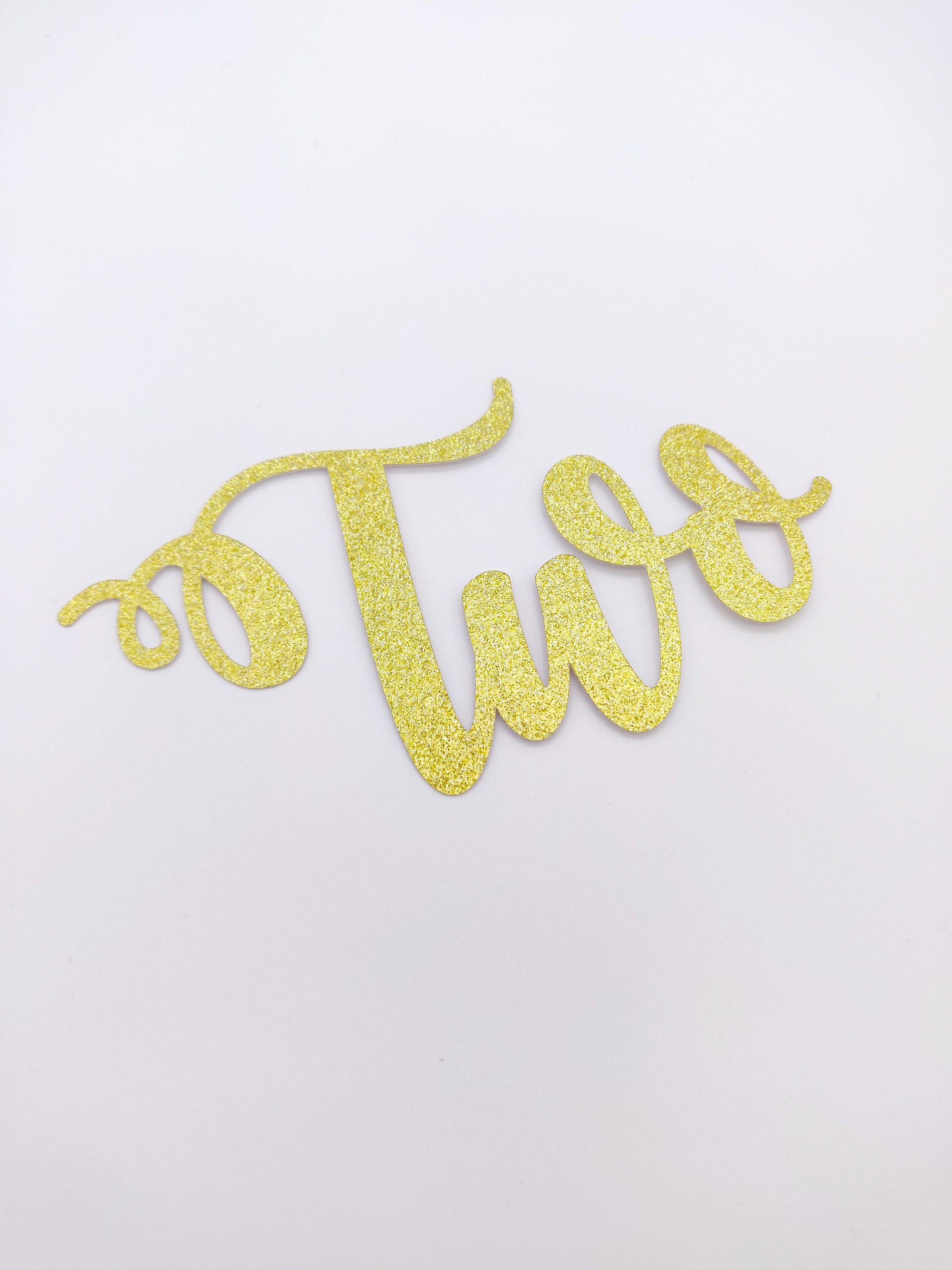 Number two Cake Topper Non-shed Glitter or | Etsy