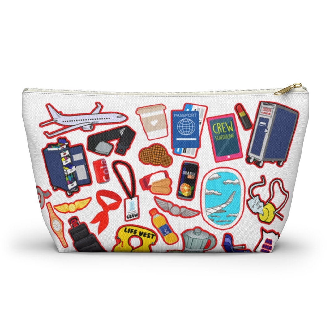 Travel Bag, Cabin Crew Gifts, Flight Attendant Gifts, Cute Makeup Bags ...