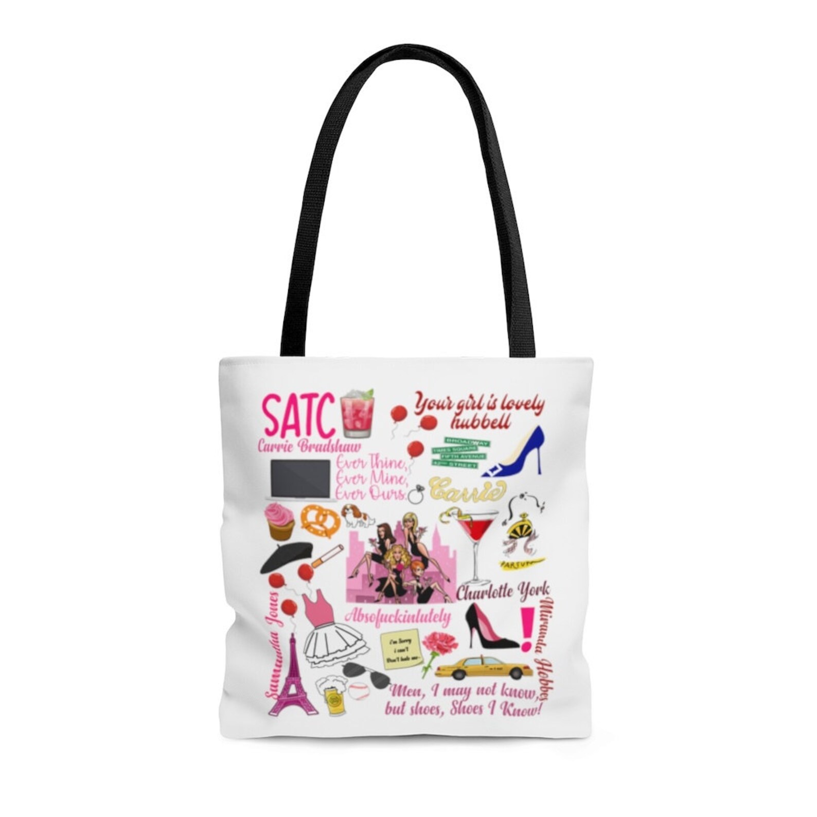 Sex And The City Tote Bag Sex In The City T New York Theme Carrie Bradshaw Quotes Satc