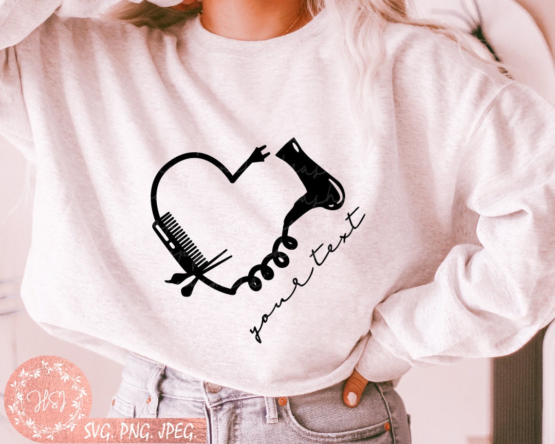 Hair Dresser Heart Made Of Tools Svg Hairstylist Svg Hair Hustler Svg