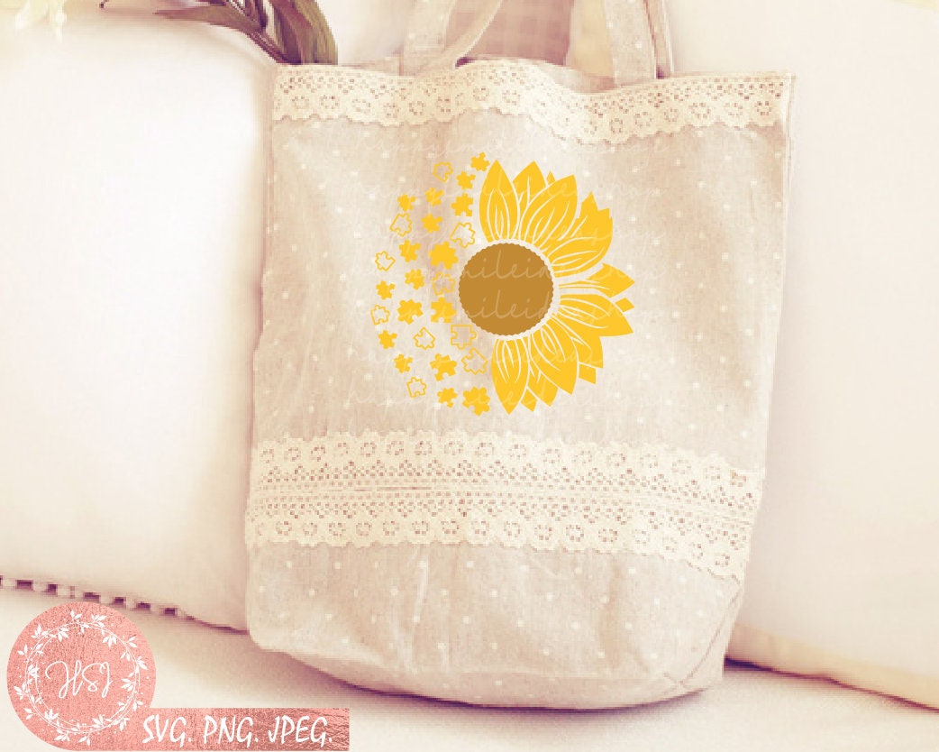 Sunflower Autism SVG Autism Gift Sunflower Png Puzzle Piece - Etsy