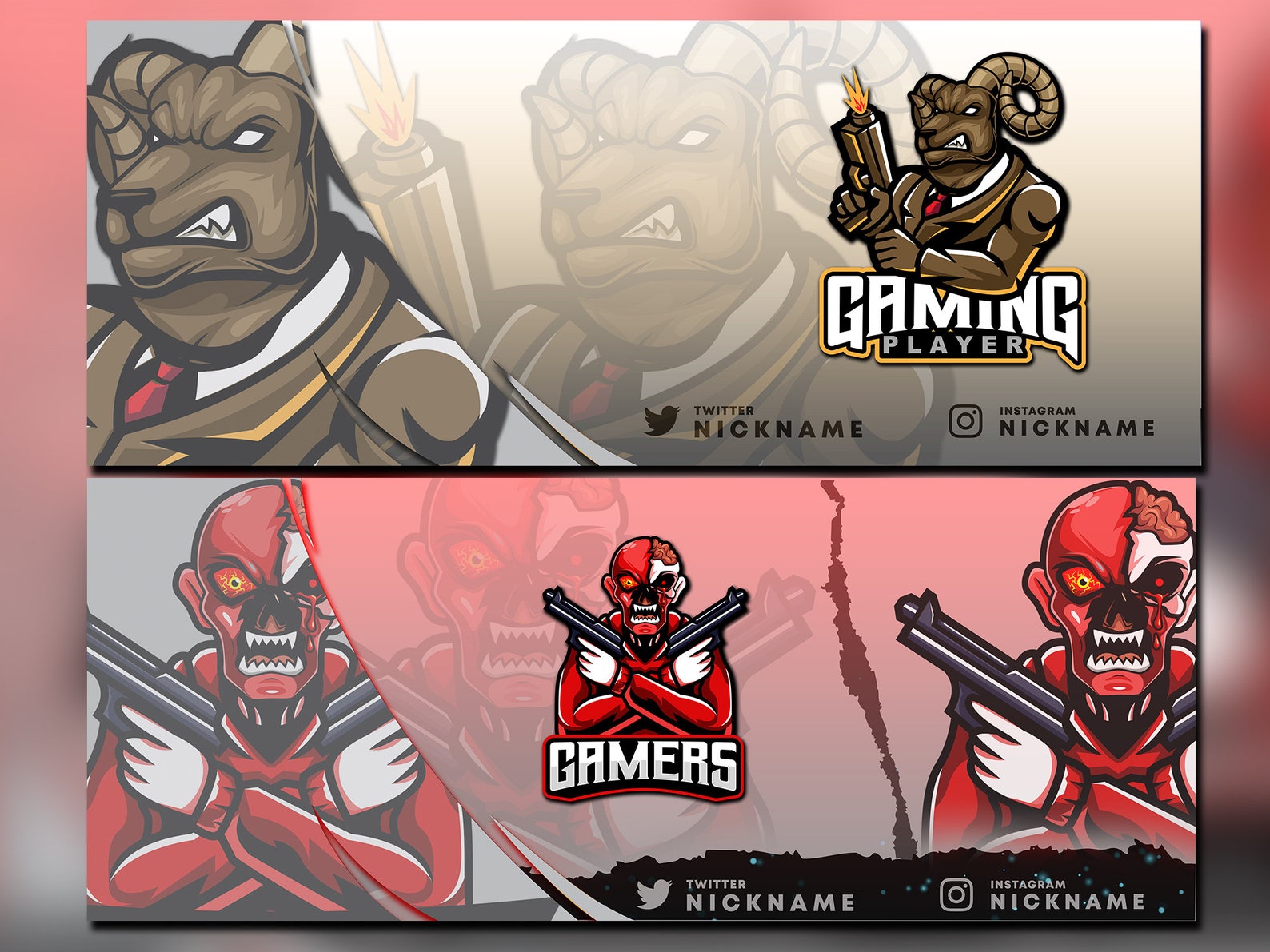 I Will Design Custom Amazing Gaming Banner and Cover Photo for - Etsy