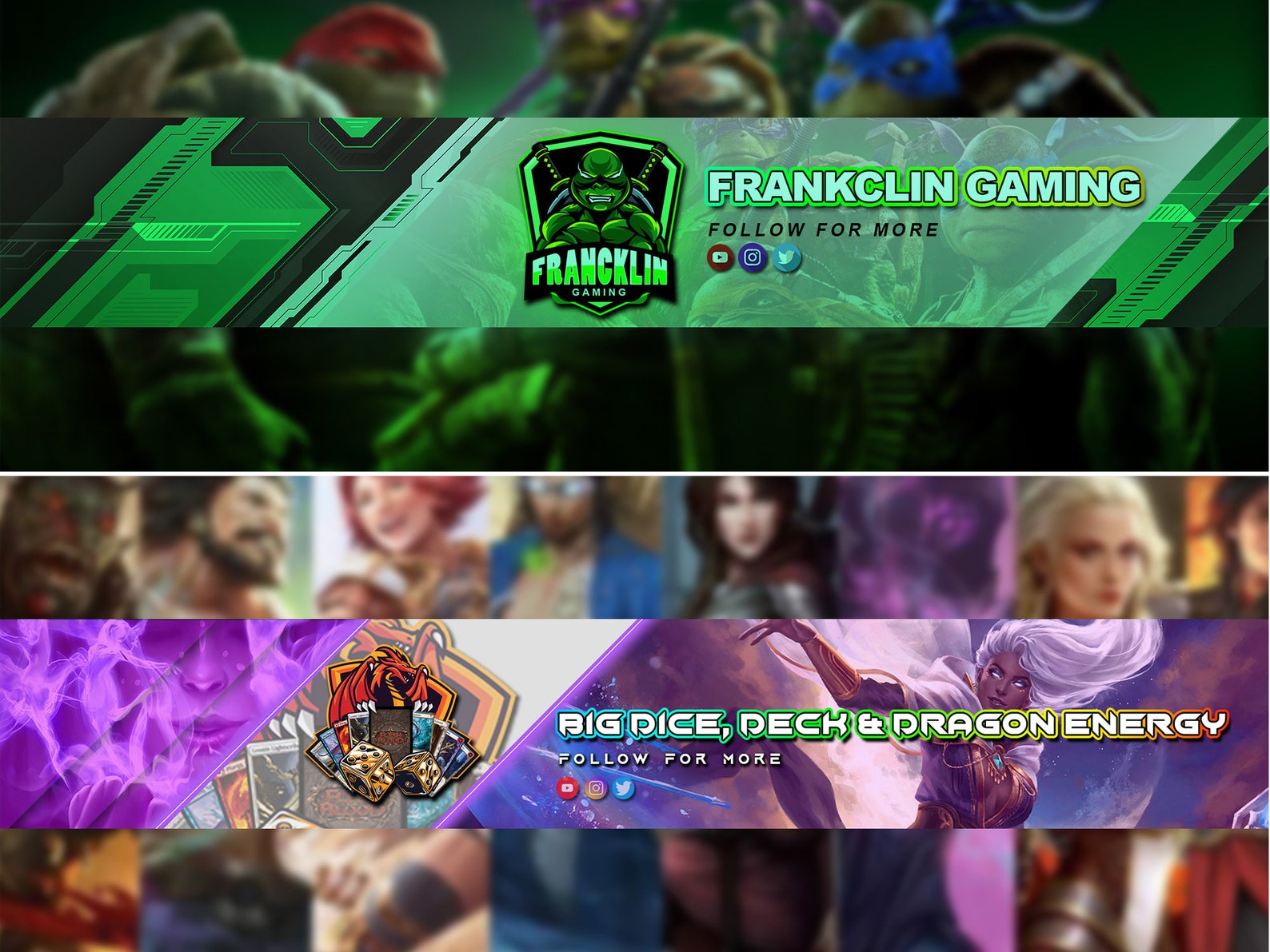 I Will Design Custom Amazing Gaming Banner and Cover Photo for - Etsy