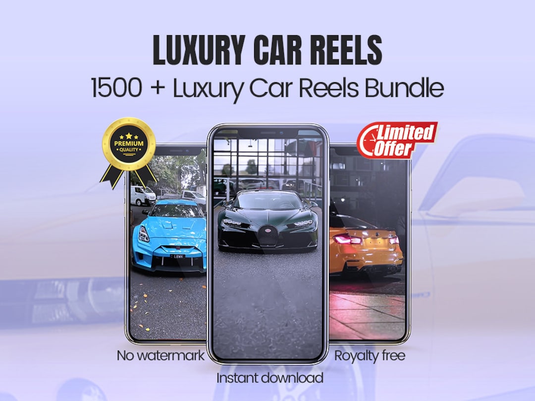 1500 Exclusive Luxury Car Reels Elevate Your Tiktok, Instagram, Youtube ...