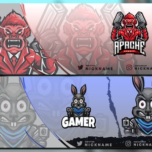 I Will Design Custom Amazing Gaming Banner and Cover Photo for - Etsy