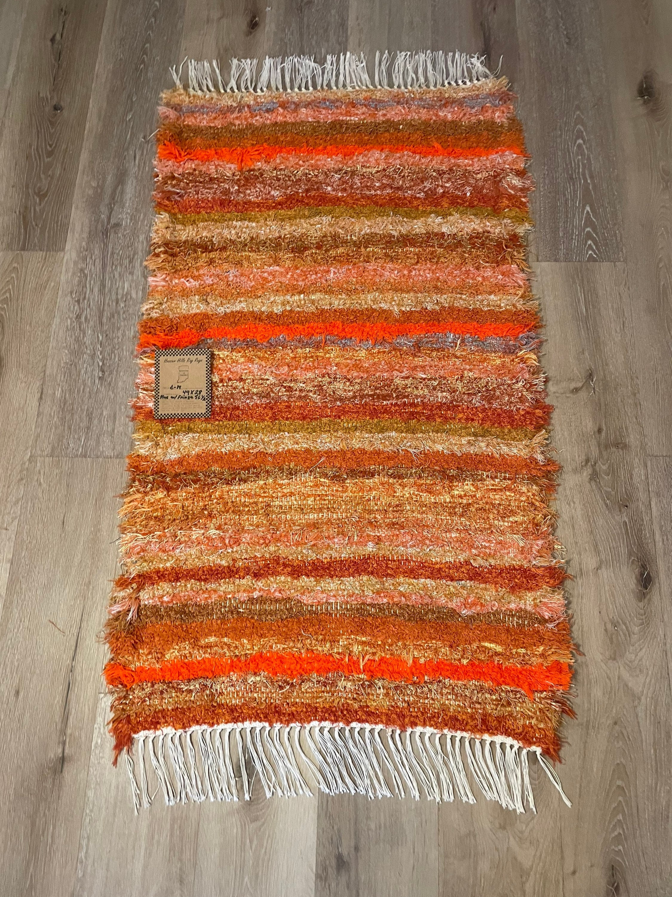 Handwoven Amish Rag Rug 49 X 28 - Etsy