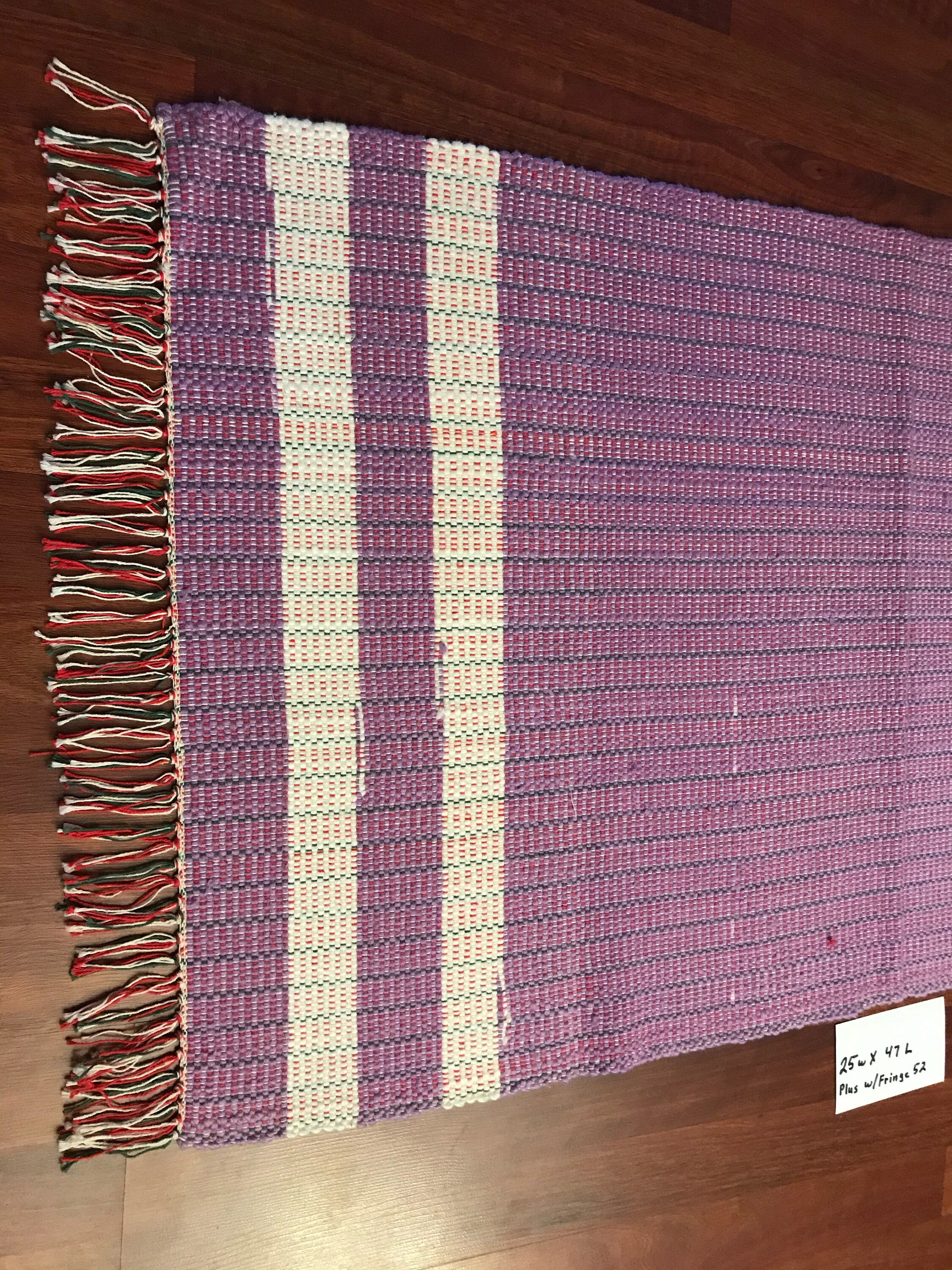 Handwoven Amish Rag Rug 47" X 25" Vibrant Color - Etsy