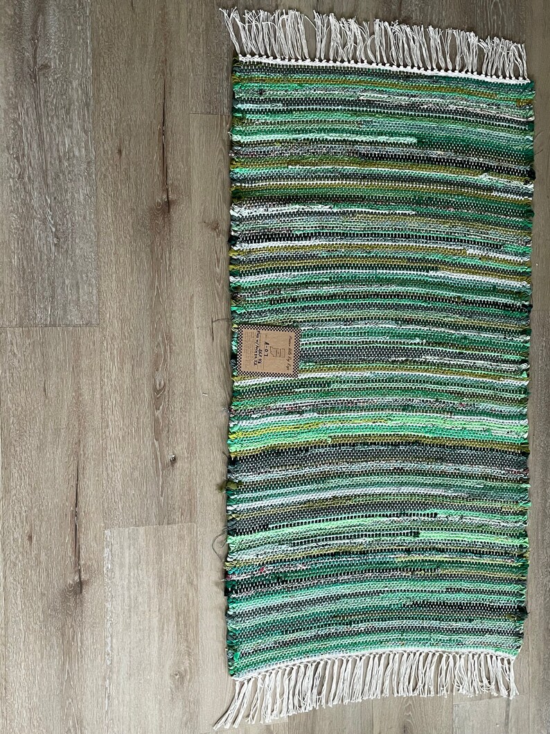 Handwoven Amish Rag Rug 46" X 26" - Etsy